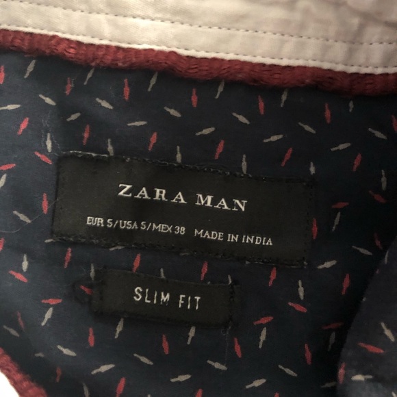 Zara | Shirts | Zara Man Slim Fit Button Front Shirt Size S | Poshmark